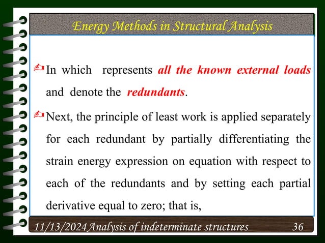 Chapter-2 Part-1 Analysis of indeterminate structures(Energy Method).pptx