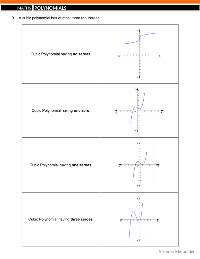 CBSE - Grade 10 - Mathematics - Ch 2 - Polynomials - Notes (PDF Format ...