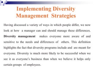 Diversity In Organizations, Chapter-2, Organizational Behavior | PDF