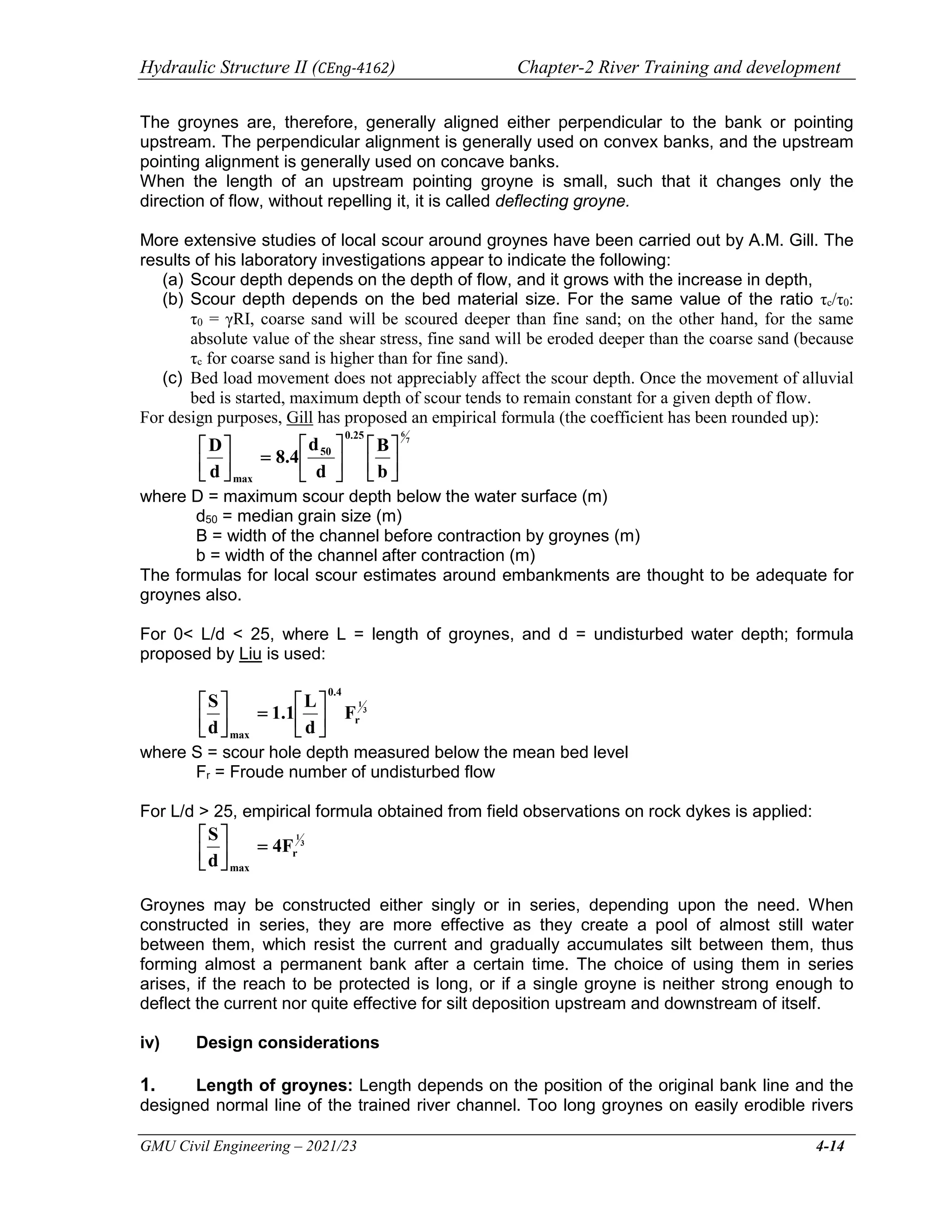 Chapter-2 River Training Works.pd hydraulic structure | PDF