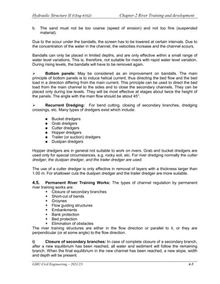 Chapter-2 River Training Works.pd hydraulic structure | PDF