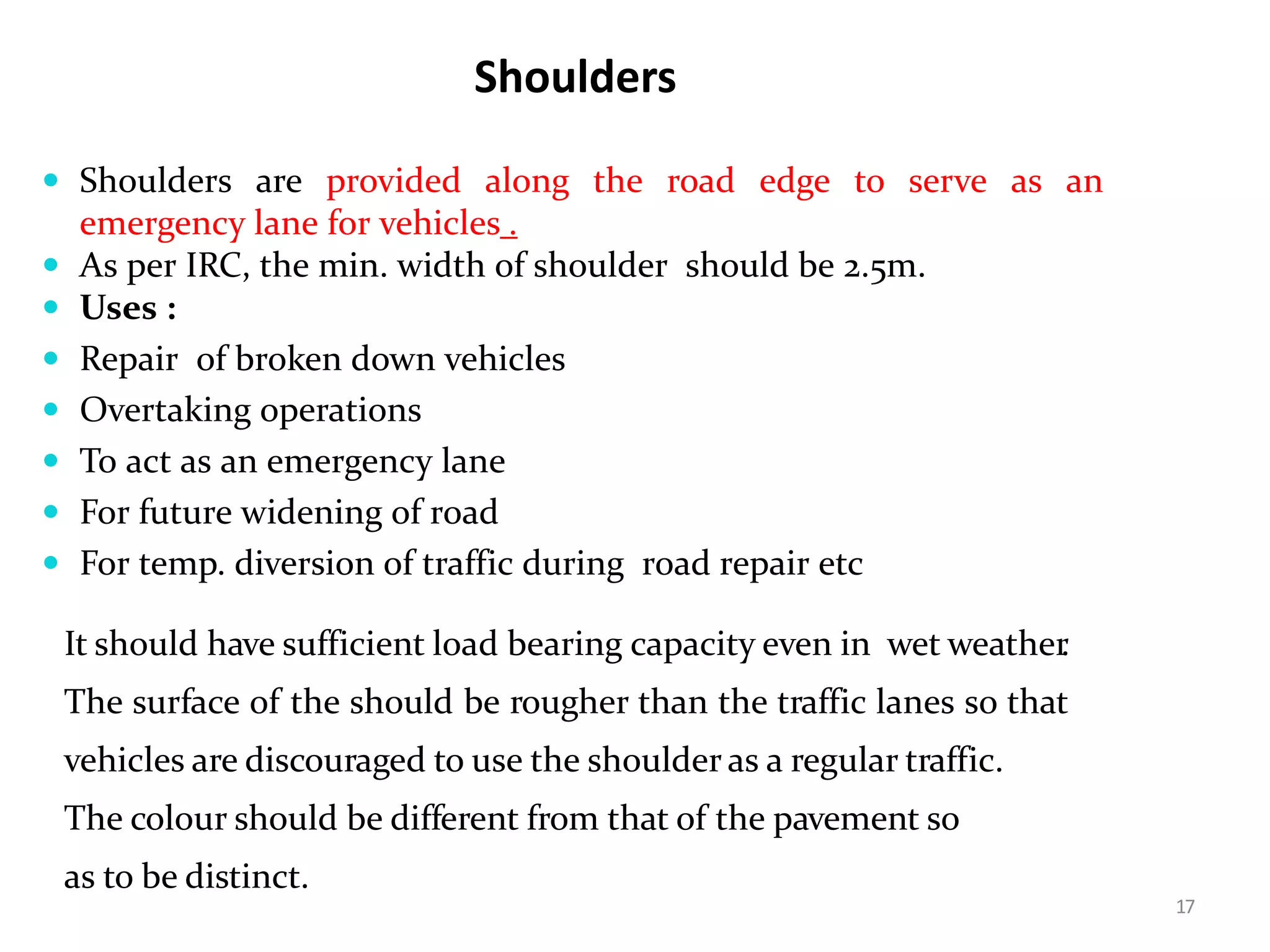 Chapter 2 Road geometrics | PPTX