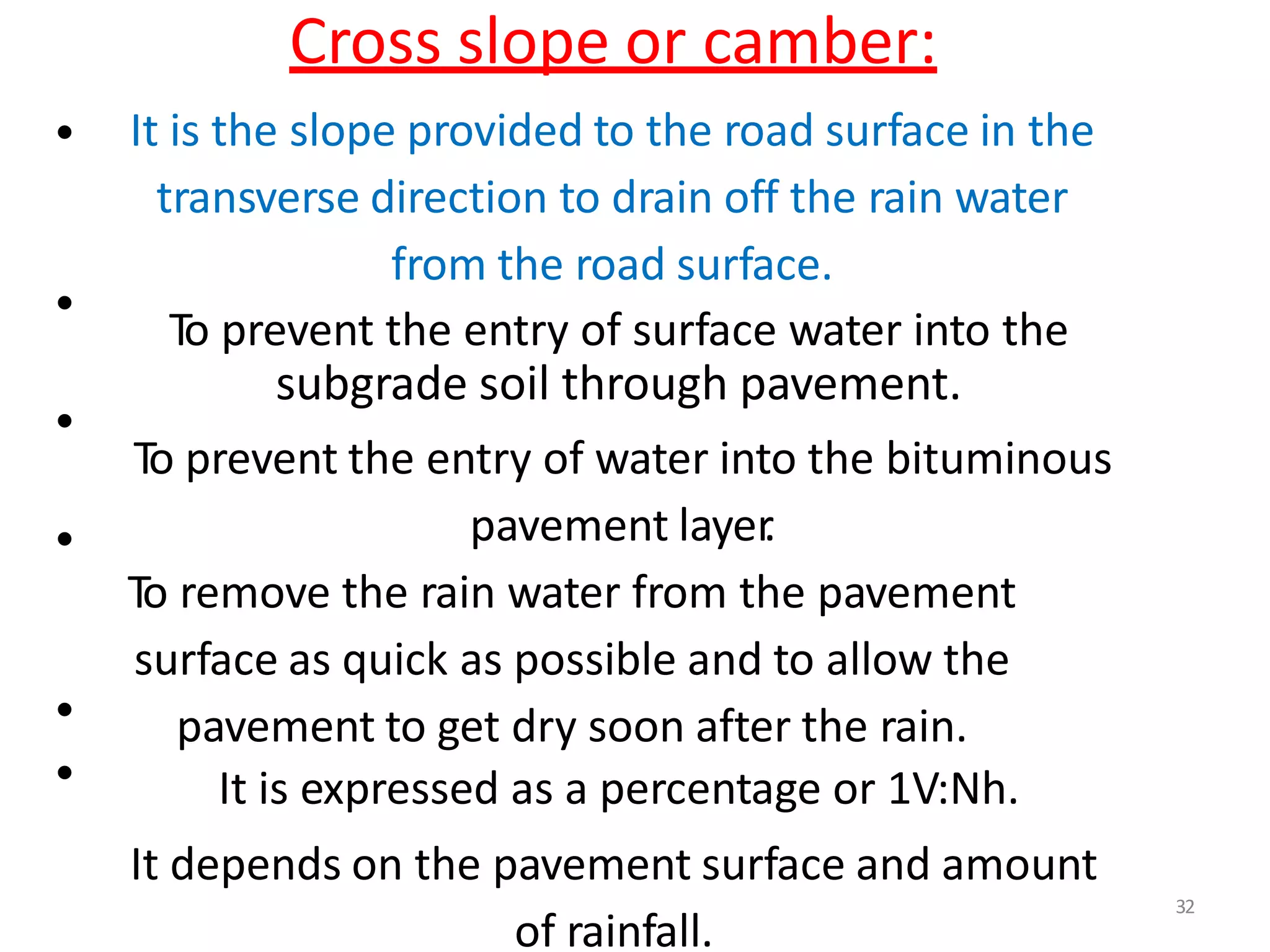 Chapter 2 Road geometrics | PPTX