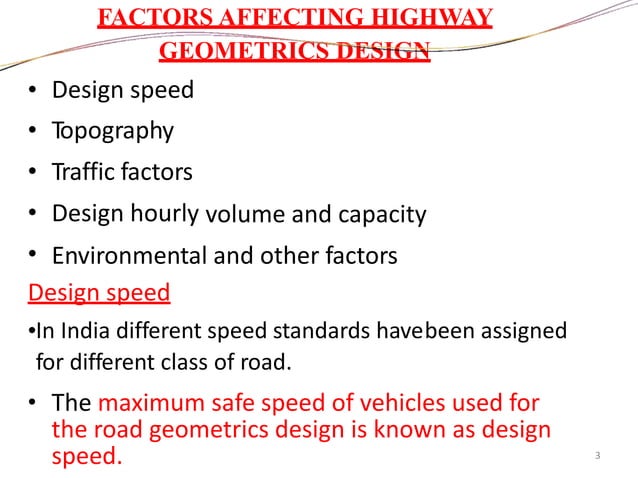 Chapter 2 Road geometrics | PPTX
