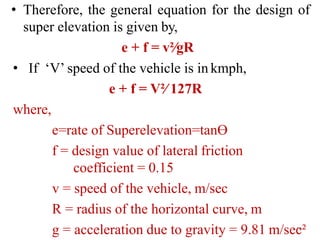 Chapter 2 Road geometrics | PPTX