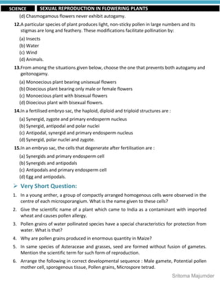 CBSE - Grade 12 - Science - Biology - Ch -2 - Sexual Reproduction In ...