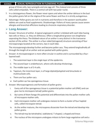 CBSE - Grade 12 - Science - Biology - Ch -2 - Sexual Reproduction In ...
