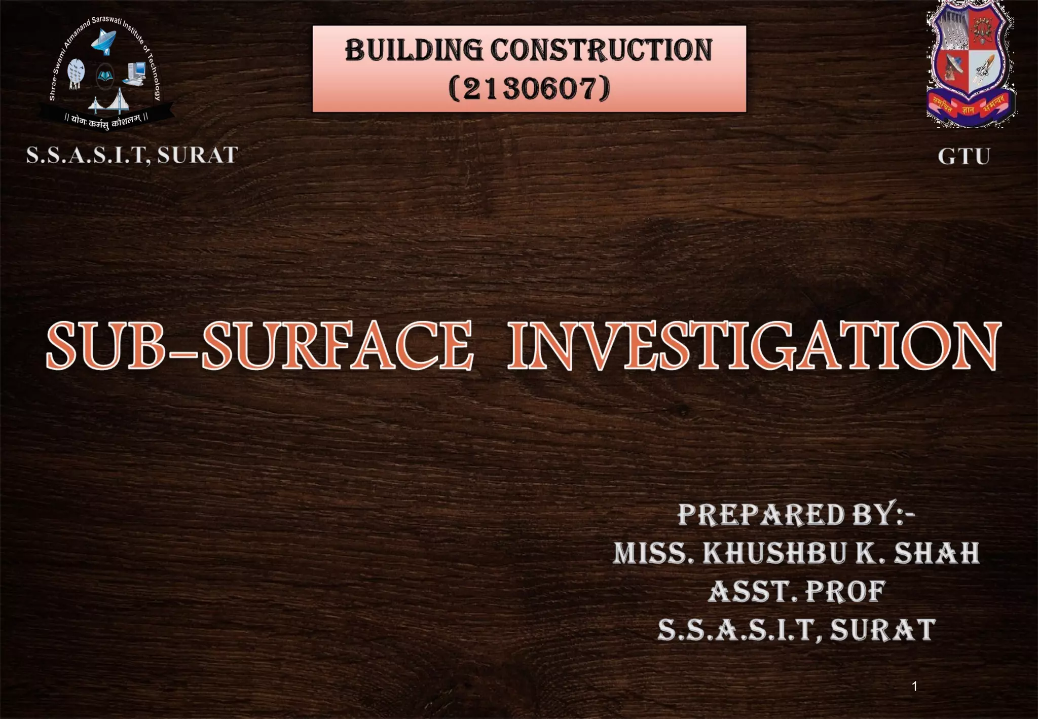 Chapter 2 sub-surface investigation | PPT