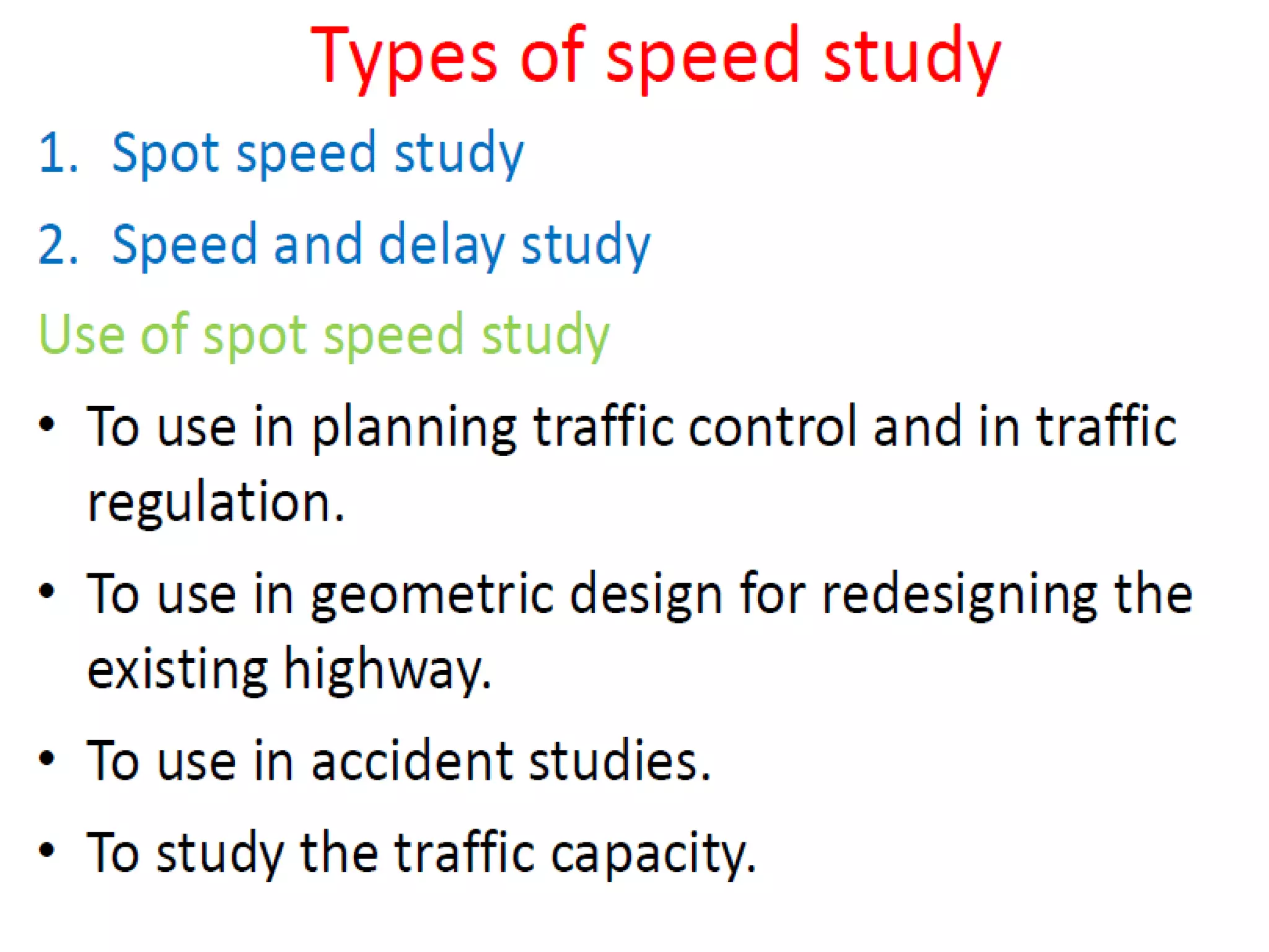 Chapter 2 traffic studies | PPTX