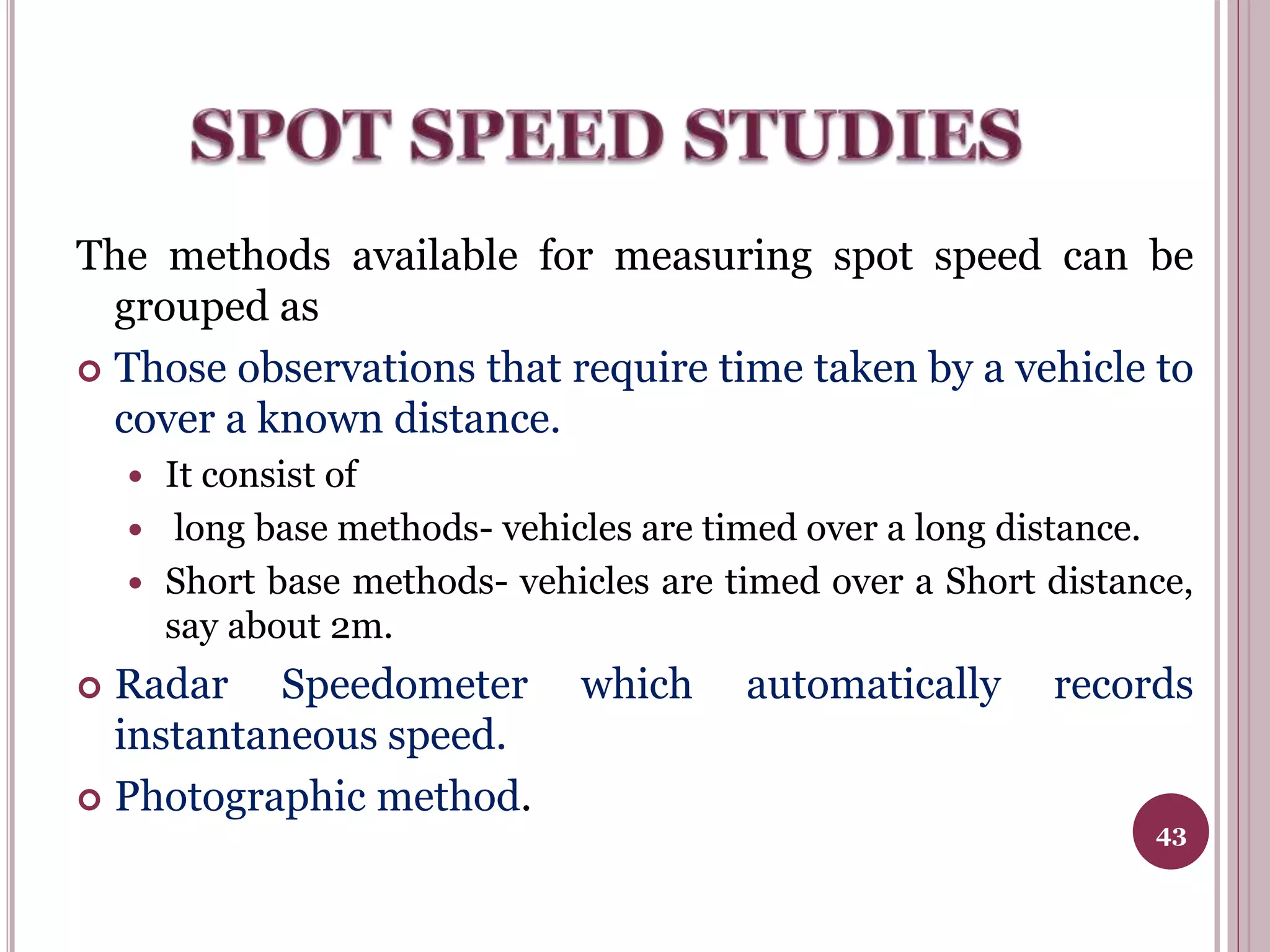 Chapter 2 traffic studies | PPTX