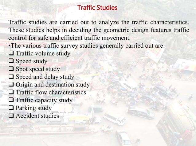 Chapter 2 traffic studies | PPTX