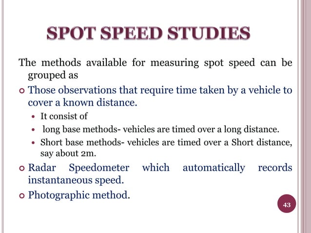 Chapter 2 traffic studies | PPTX