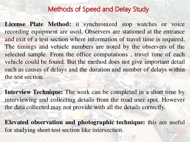 Chapter 2 traffic studies