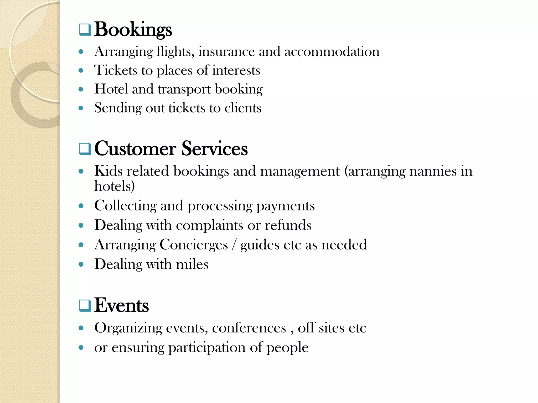 Types of Tour Operations (Travel Agency & Tour Operations) | PDF