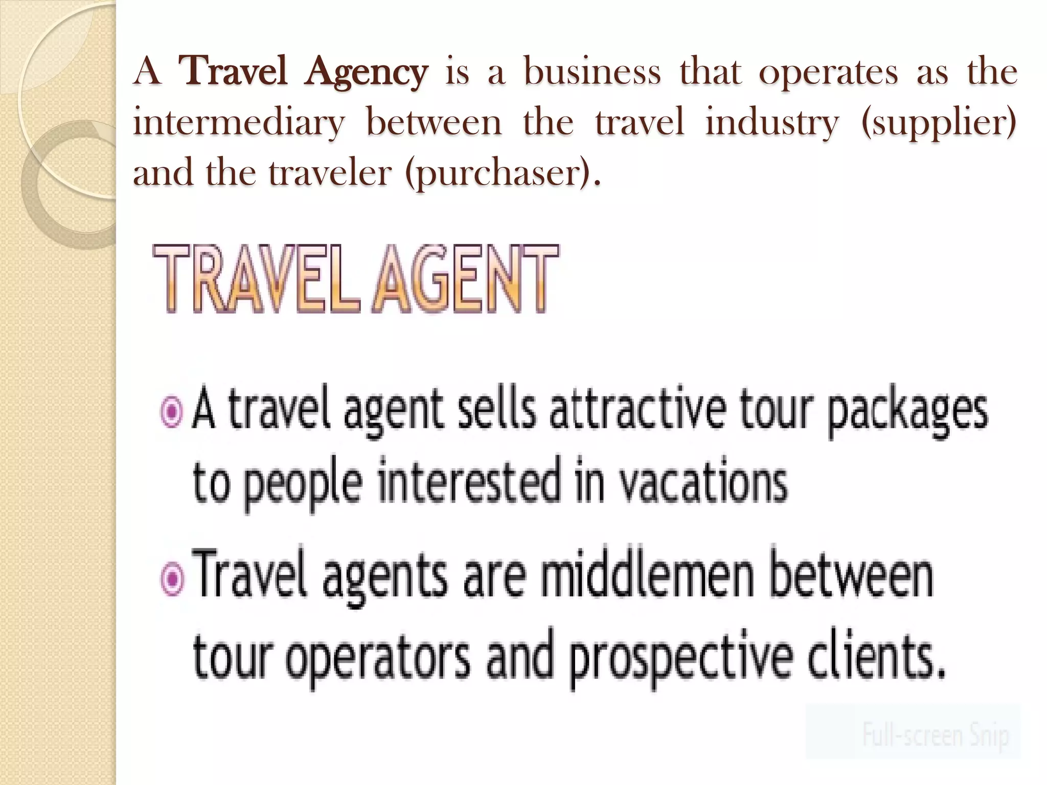 Types of Tour Operations (Travel Agency & Tour Operations) | PDF