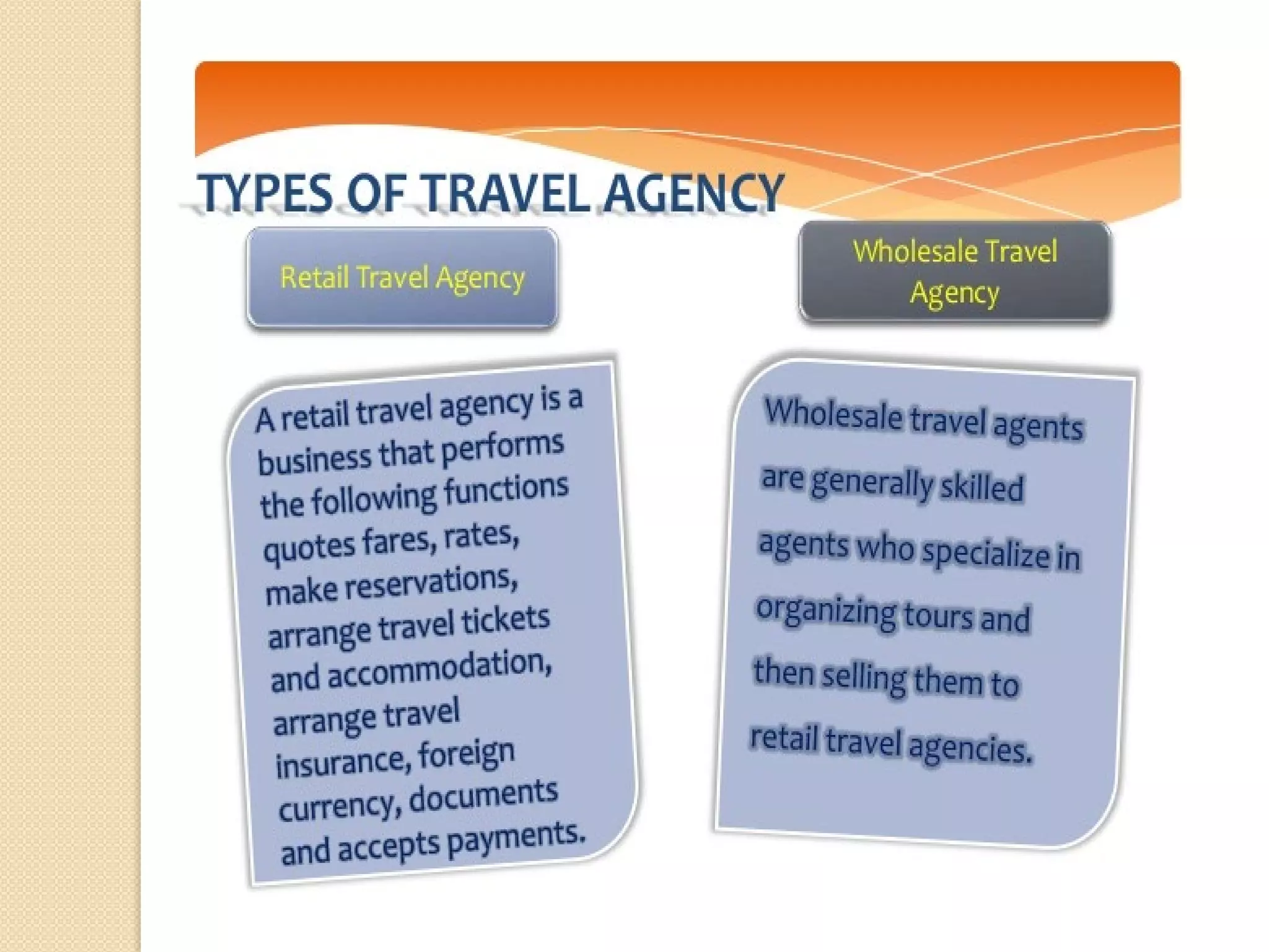 Types of Tour Operations (Travel Agency & Tour Operations) | PDF