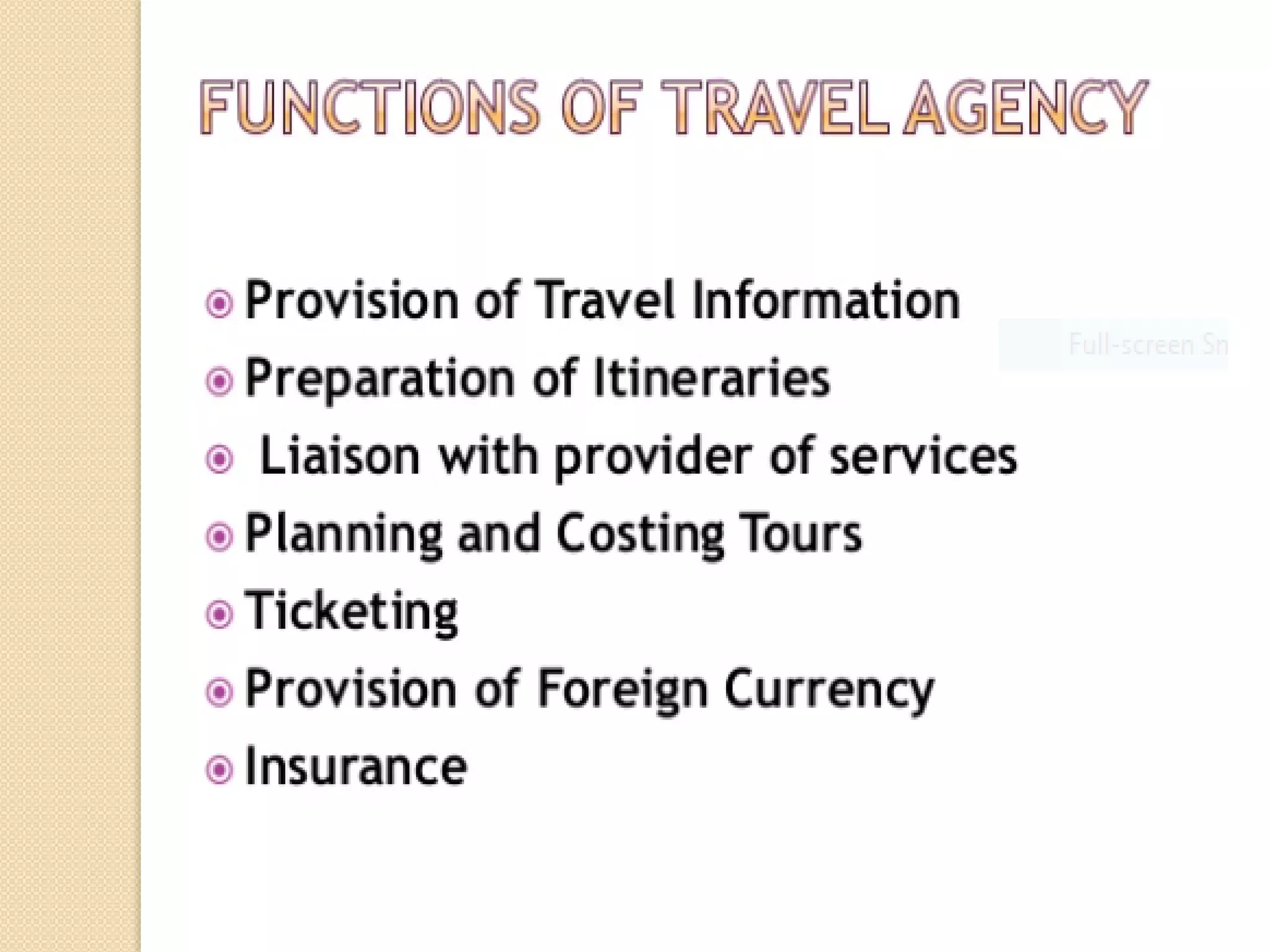 Types of Tour Operations (Travel Agency & Tour Operations) | PDF