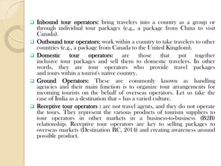 Types of Tour Operations (Travel Agency & Tour Operations) | PDF