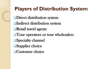 Types of Tour Operations (Travel Agency & Tour Operations) | PDF