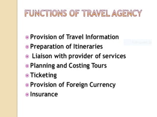 Types of Tour Operations (Travel Agency & Tour Operations) | PDF