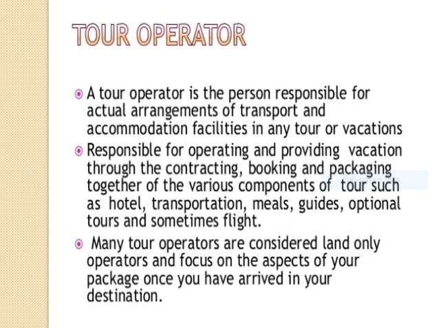 Types of Tour Operations (Travel Agency & Tour Operations) | PDF