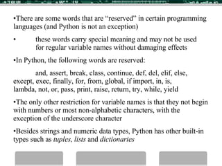 Python Programming - Chapter 3 | PPT