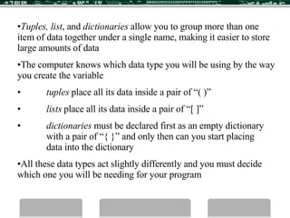 Python Programming - Chapter 3 | PPT