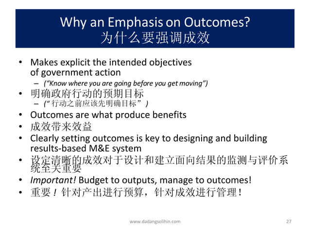 Building a Results-Based Monitoring and Evaluation System ...