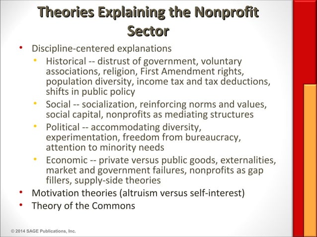 Overview of Nonprofit Sector Theory | PPT