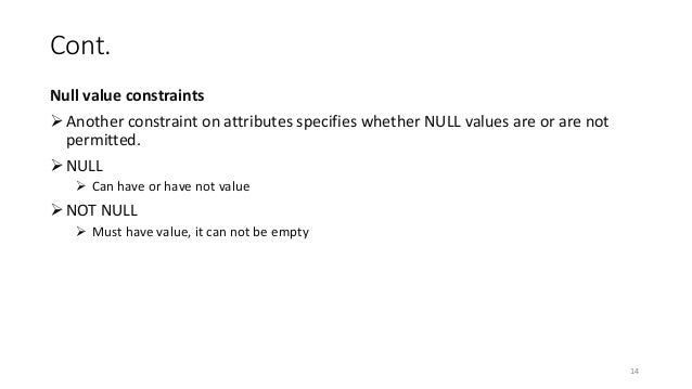 Fundamentals Of Database System Relational Data Model And Relation