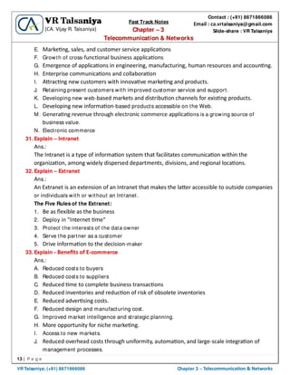 Chapter - 3 : Telecommunication & Networks | PDF