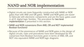 Chapter 3: Simplification of Boolean Function | PPTX