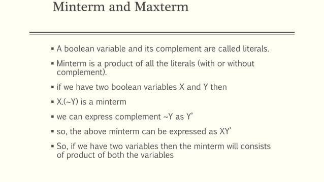 Chapter 3: Simplification of Boolean Function | PPTX