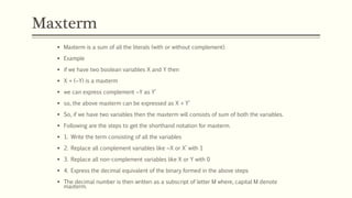 Chapter 3: Simplification of Boolean Function | PPTX