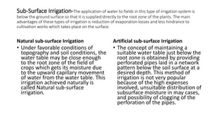 Methods of Irrigation | PPTX