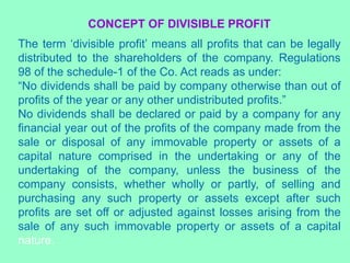 Divisible profit & Dividend | PPT