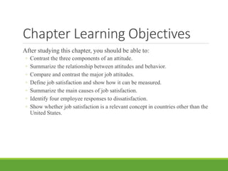 Attitudes and Job Satisfaction | PPT