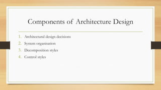Architecture Design in Software Engineering | PDF