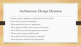 Architecture Design in Software Engineering | PDF