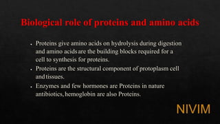 Hospital Pharmacy Chapter -3 Proteins. ppt | PPTX