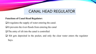 chapter-3.pptx: CHANNEL HEADWORKS AND CANALS | PPTX
