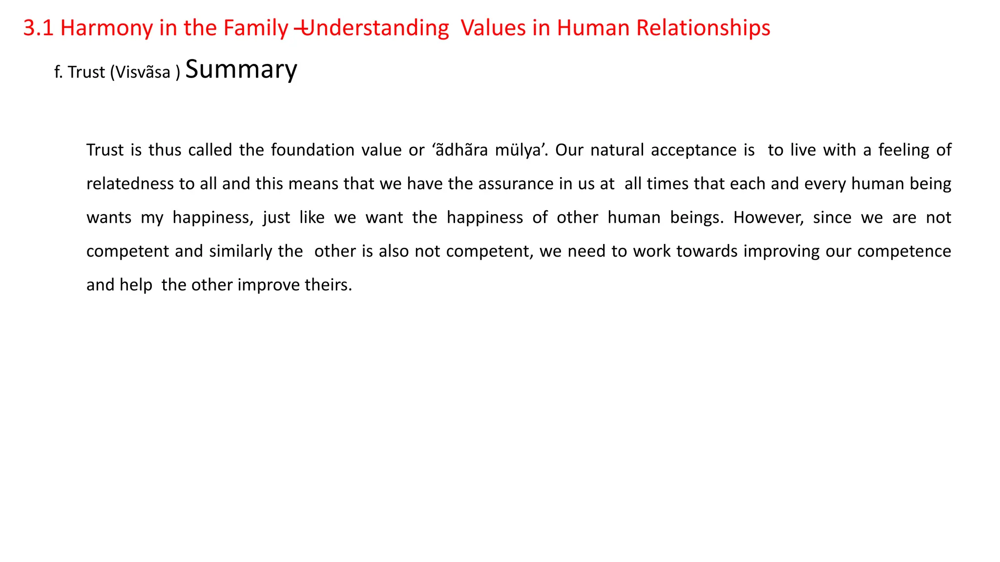 UNIVERSAL HUMAN VALUES - Harmony in the Family and Society | PPTX