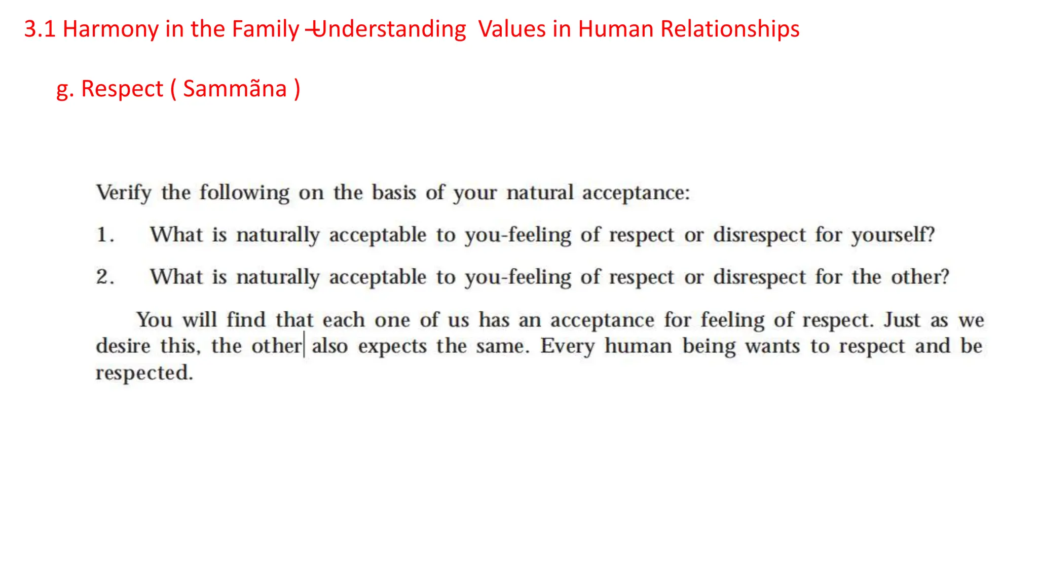 UNIVERSAL HUMAN VALUES - Harmony in the Family and Society | PPTX