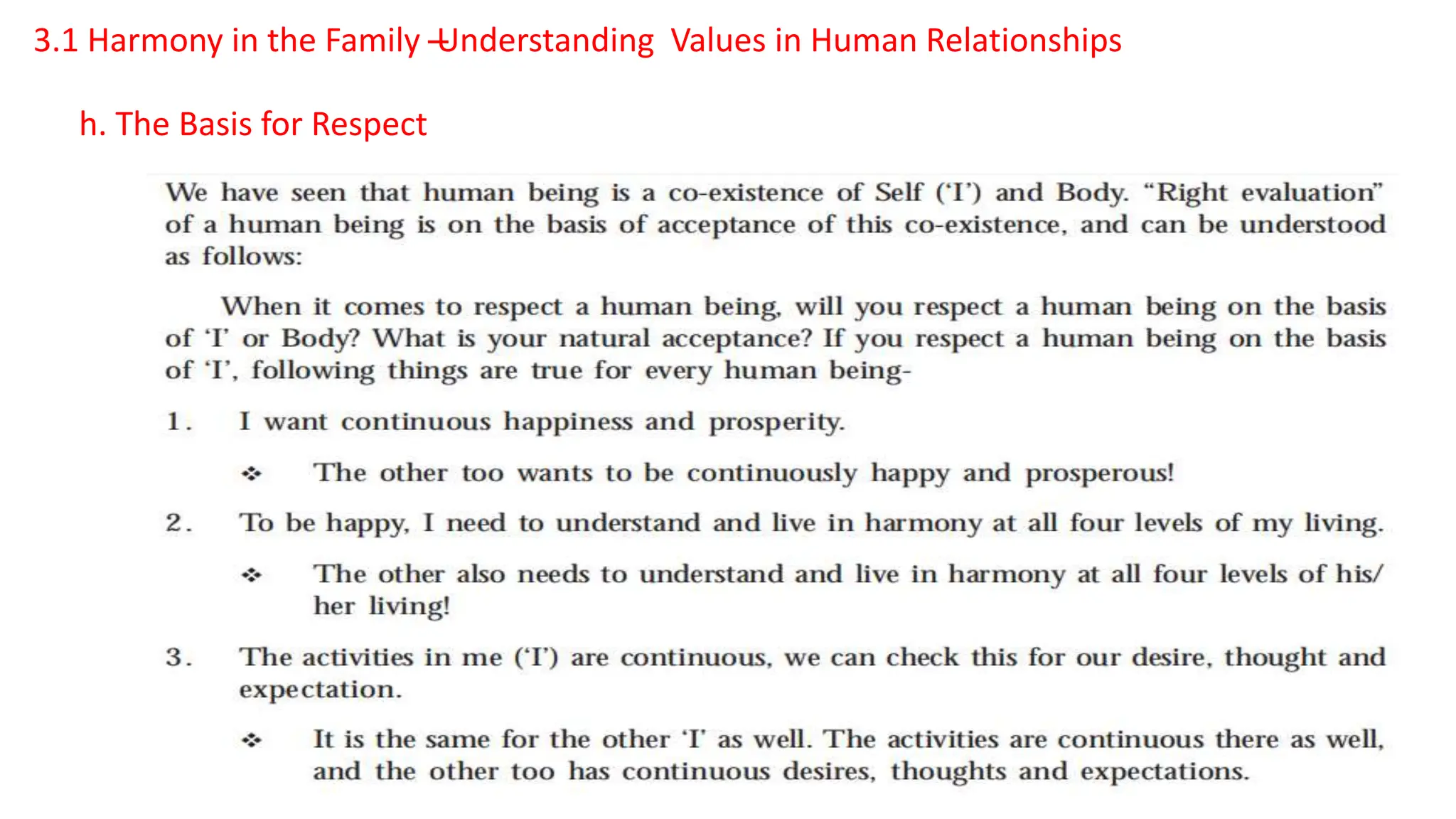 UNIVERSAL HUMAN VALUES - Harmony in the Family and Society | PPTX