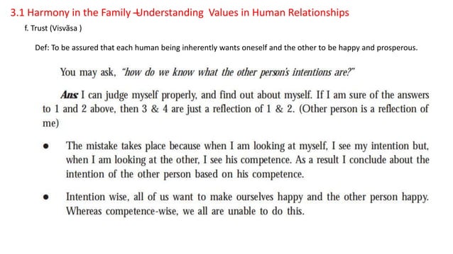 UNIVERSAL HUMAN VALUES - Harmony in the Family and Society | PPTX | Parenting | Family and ...