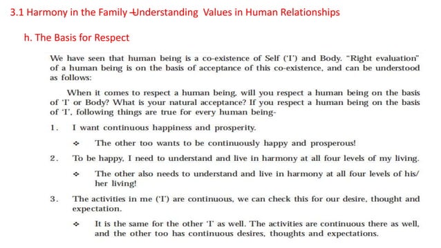 UNIVERSAL HUMAN VALUES - Harmony in the Family and Society | PPTX | Parenting | Family and ...