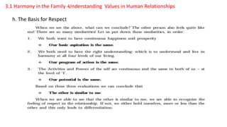 UNIVERSAL HUMAN VALUES - Harmony in the Family and Society | PPTX