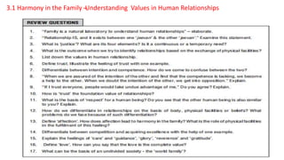 UNIVERSAL HUMAN VALUES - Harmony in the Family and Society | PPTX