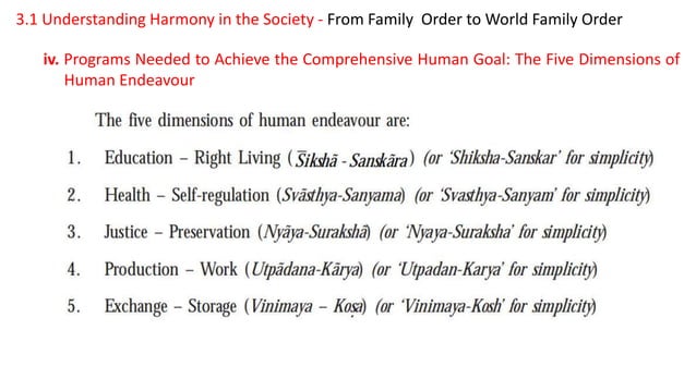 UNIVERSAL HUMAN VALUES - Harmony in the Family and Society | PPTX | Parenting | Family and ...