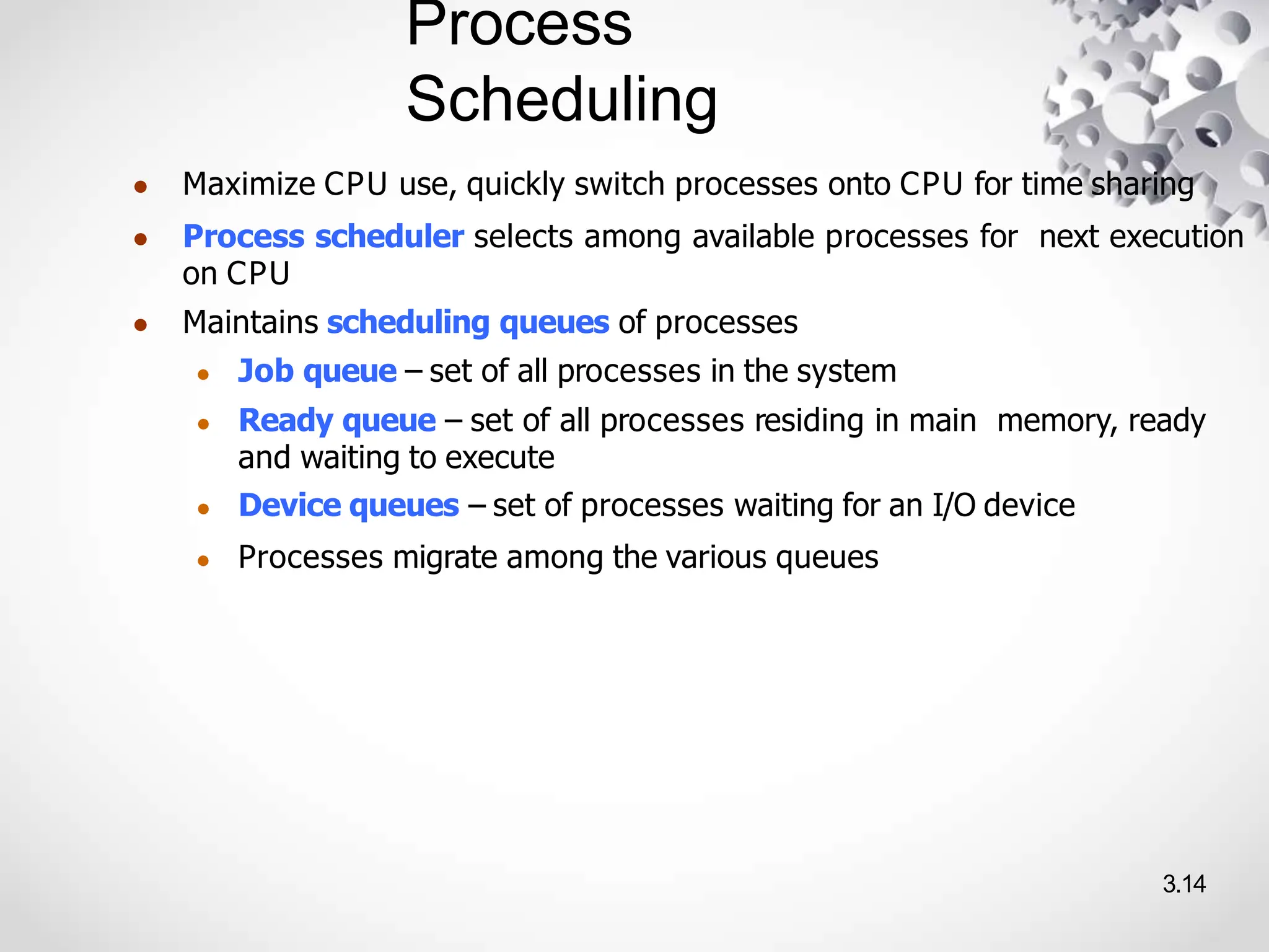 Operating Systems - Process Scheduling Management | PPTX